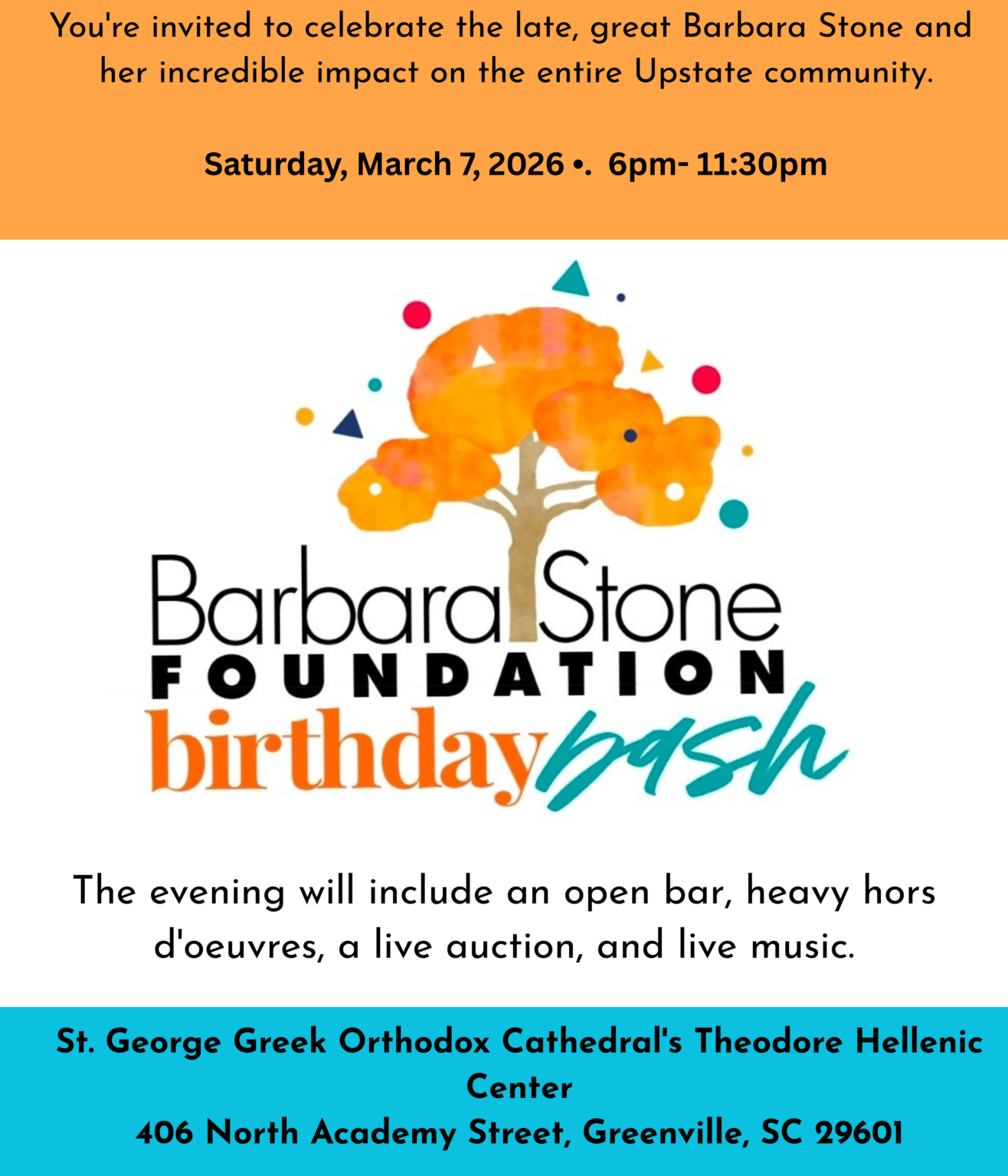 Birthday Bash - Barbara Stone Foundation
